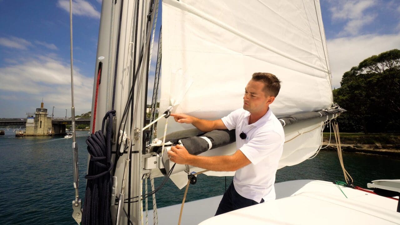 How to Reef a Mainsail on a Catamaran | Inspire and Learn | TMG Yachts ...